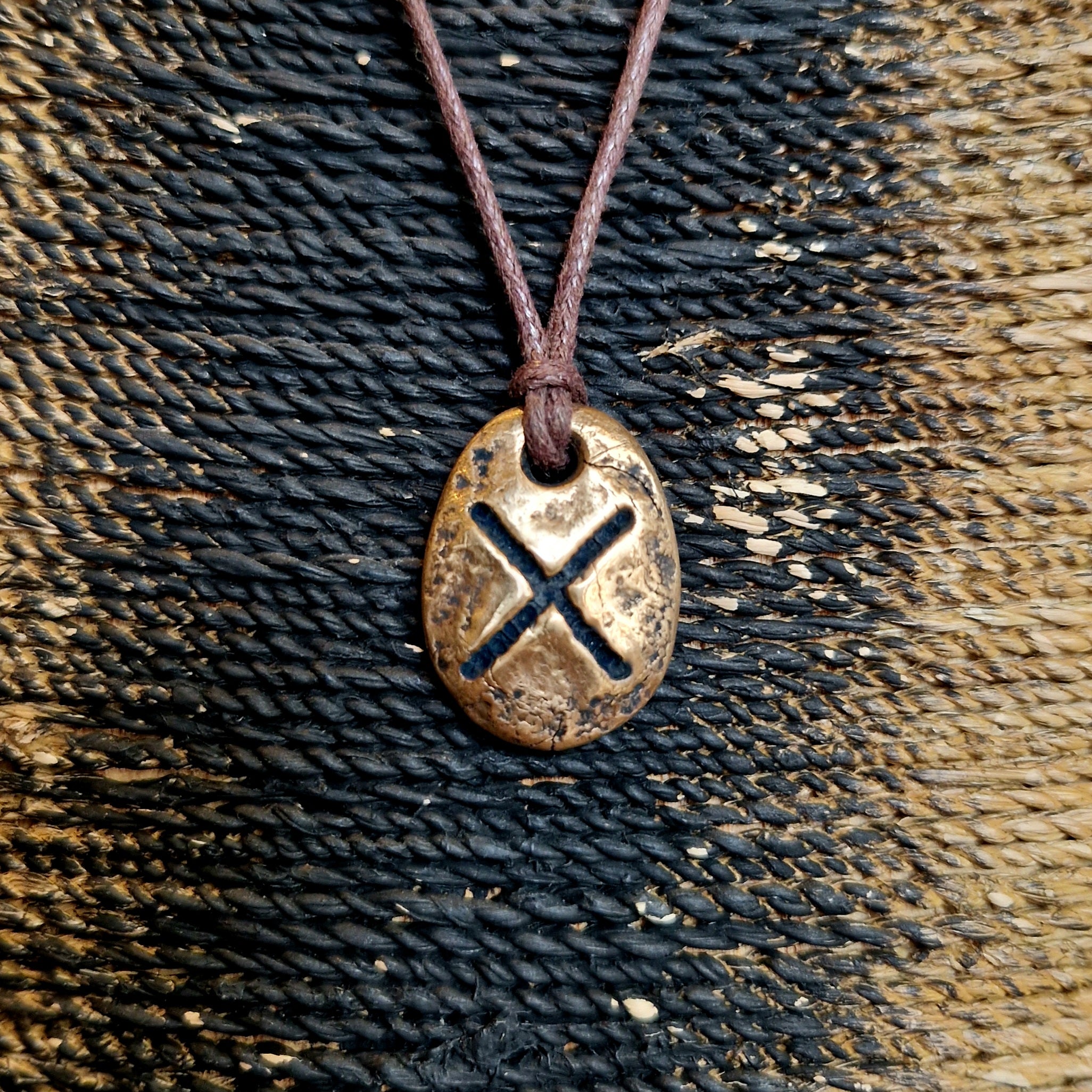 Gebo Rune Pendant – Stag + Seer