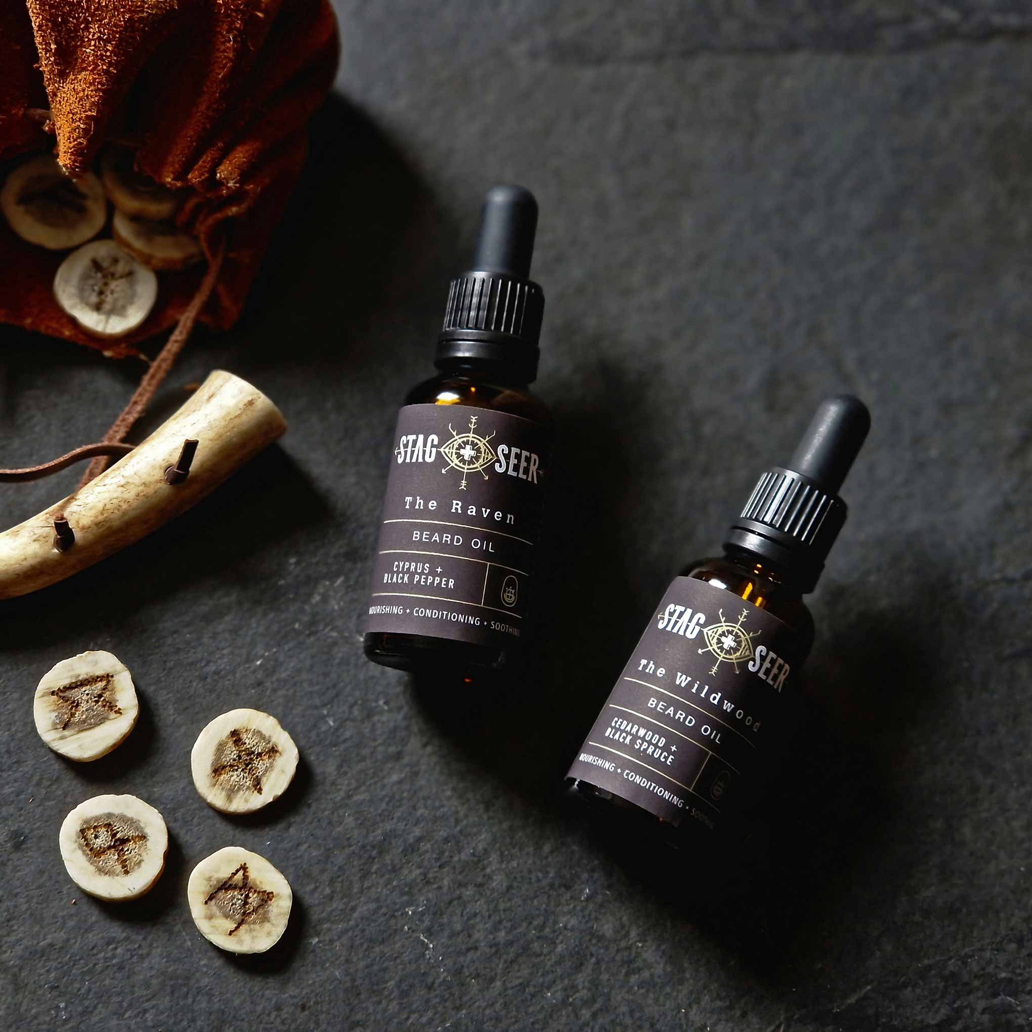 The Raven Beard Oil – Stag + Seer